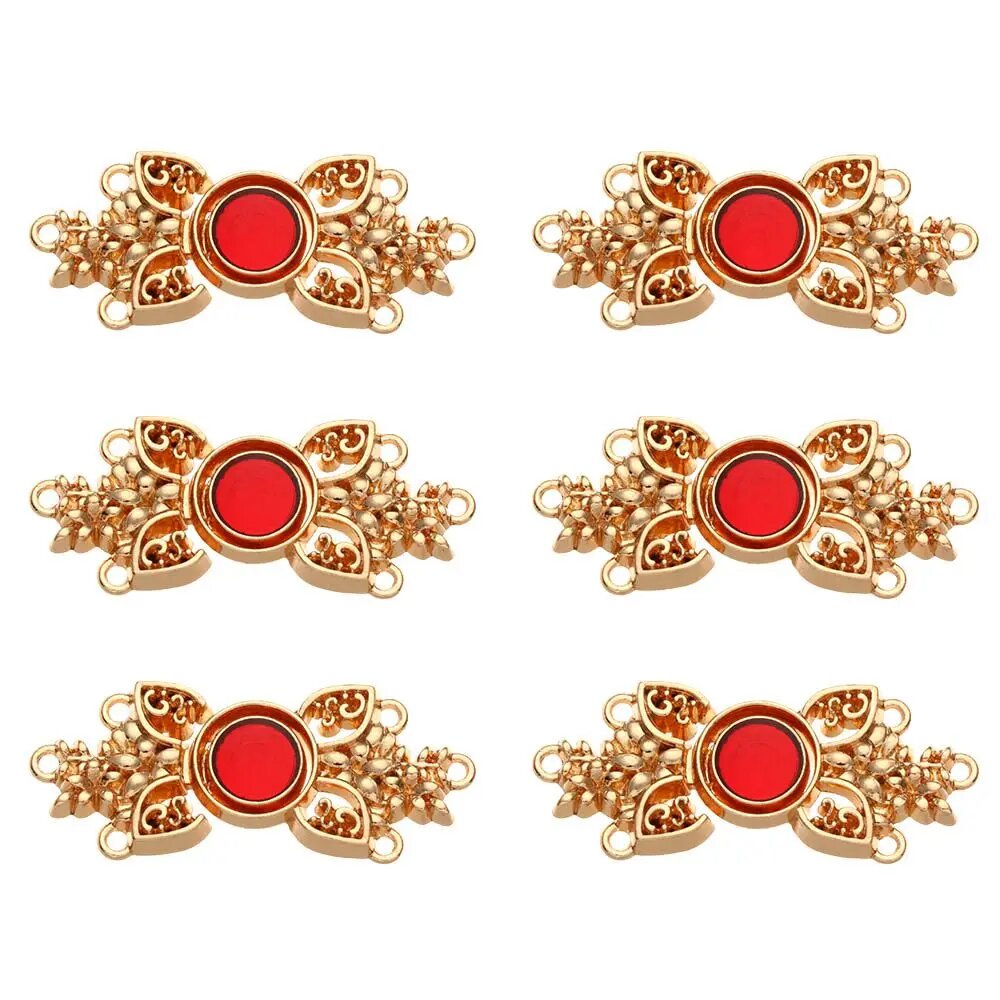 6 шт, металлические китайские кнопки-лягушки