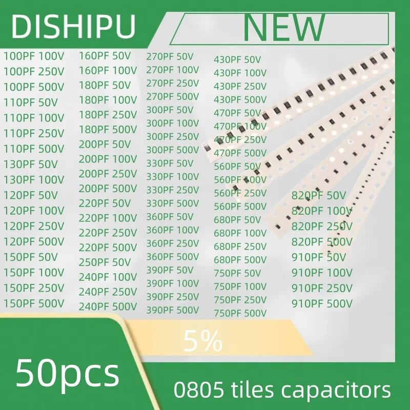 50 шт. конденсаторы ZUIDID 0805 NPO 560PF 500V