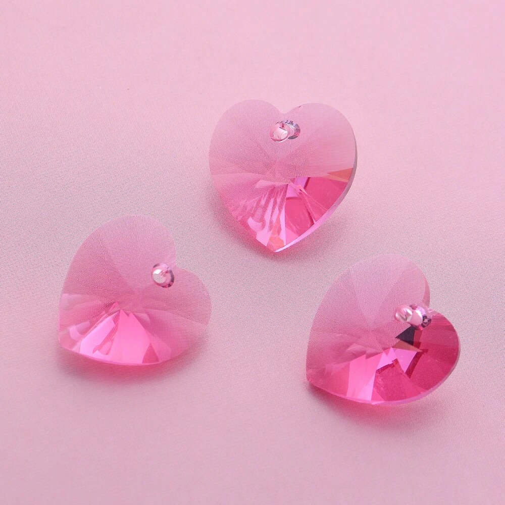 Розовые кристаллы Swarovski XILION сердце 10.3x10mm Rose 209