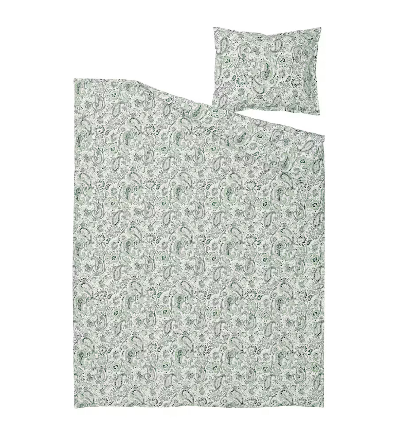 Постельное белье икеа RODGERSIA, зеленое, 150х200 см