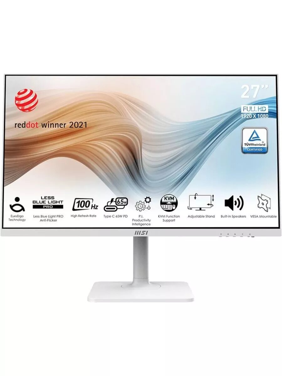 Монитор для ПК MSI 27" Modern MD272XPW белый IPS LED 1ms 16:9