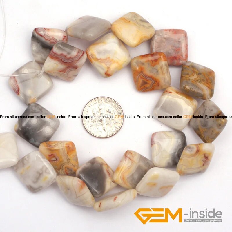 Бусины Crazy Lace Agate 16 мм GEM-inside