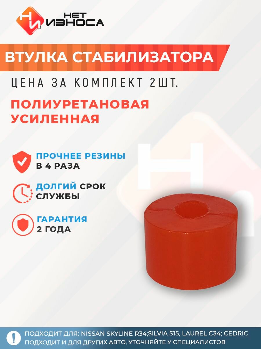 Втулка стойки стабилизатора, полиуретановая усиленная D 8 mm NB729-2 CAMI, Cuore L251, Skyline R34; Silvia