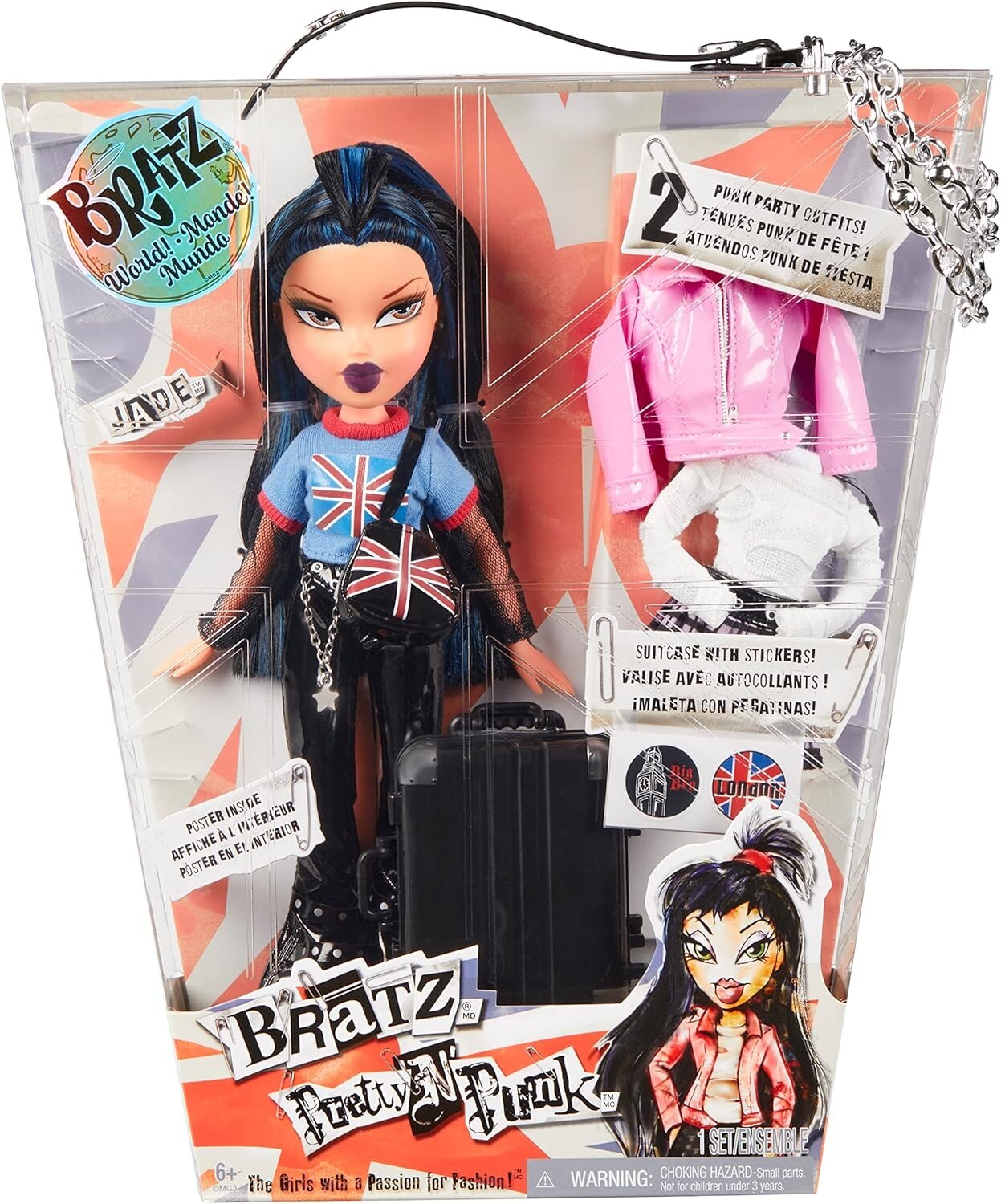 Кукла Bratz Pretty 'N' Punk Jade, с 2 нарядами и чемоданчиком