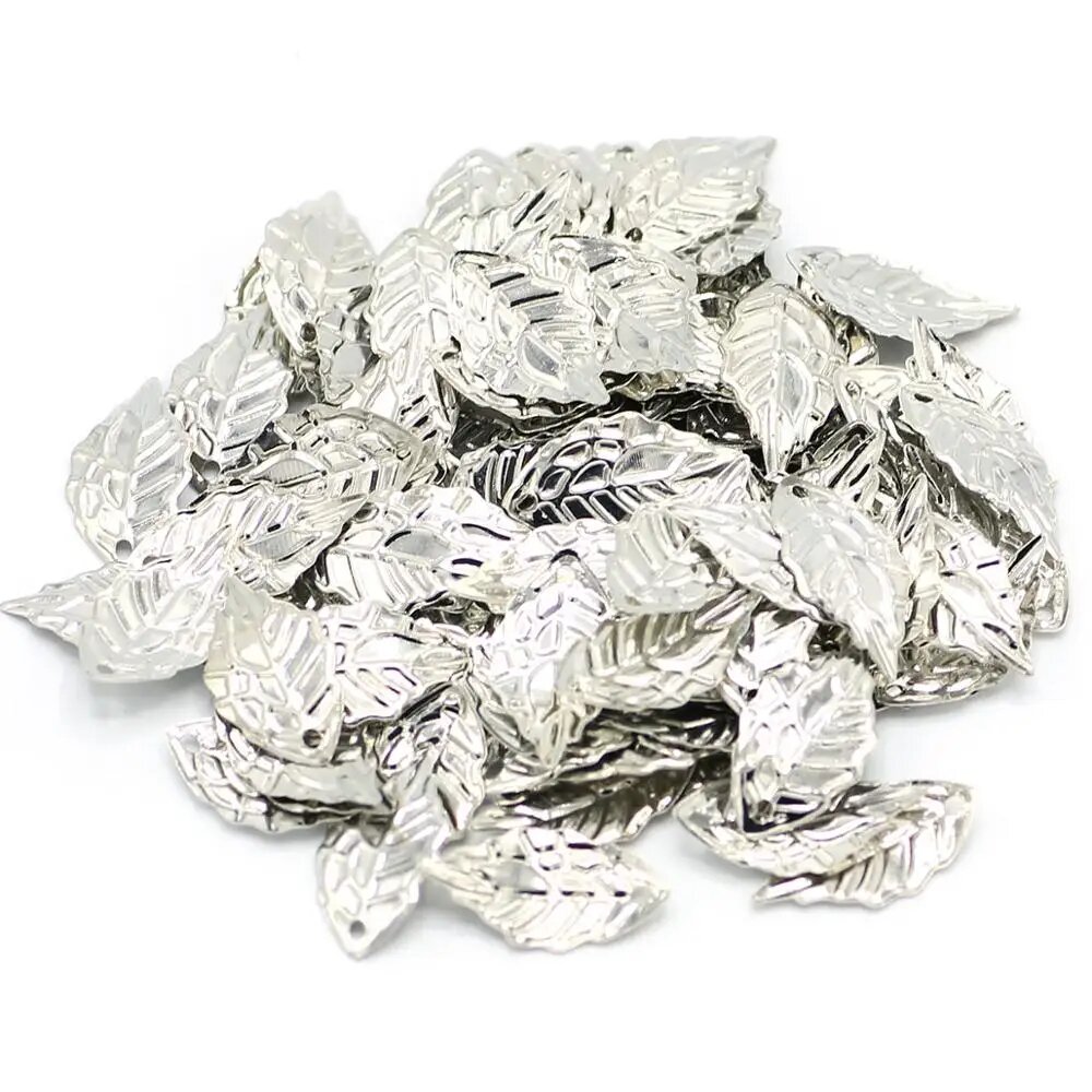 100 шт./лот, золотые/металлические подвески, штамповка, серьги-подвески в виде листьев, подвески, плавающие подвески «сделай сам», для изготовления ювелирных изделий 10*19 мм