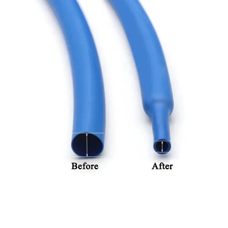 Термоусадочная трубка полиолефиновая 2:1 12 цветов 14mm, Blue