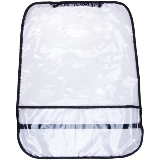 Защита спинки сиденья-органайзер ТМ Skyway SKYWAY ПВХ с карманом 60*50см прозрачная пленка 200 мкм