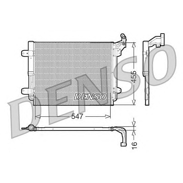 DENSO DCN32062 (08103097 / 1045198SX / 169938) радиатор кондиционера VW: Tiguan (Тигуан) (5n) 1.4tsi / 2.0tdi / 2.0tfsi / 2.0tsi