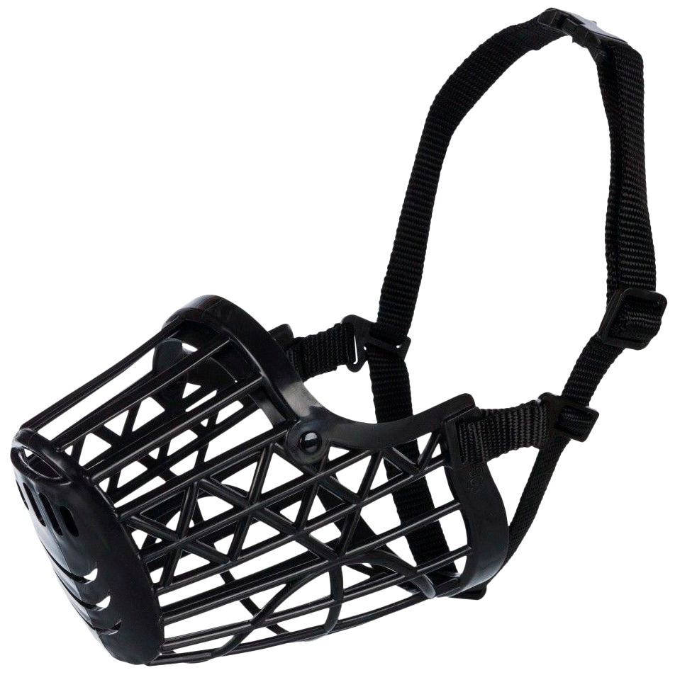 Намордник TRIXIE, для собак, пластик, черный, размер M, 20см