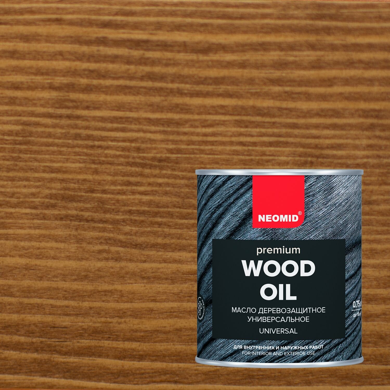 Масло деревозащитное с воском Neomid Premium (0,75л) орех