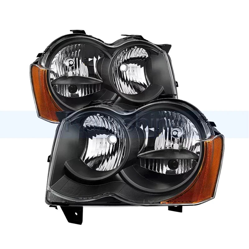 1 пара, американская версия, передний бампер, фара для Jeep Grand Cherokee 2008-2010, передняя фара, галогенная фара, No.1