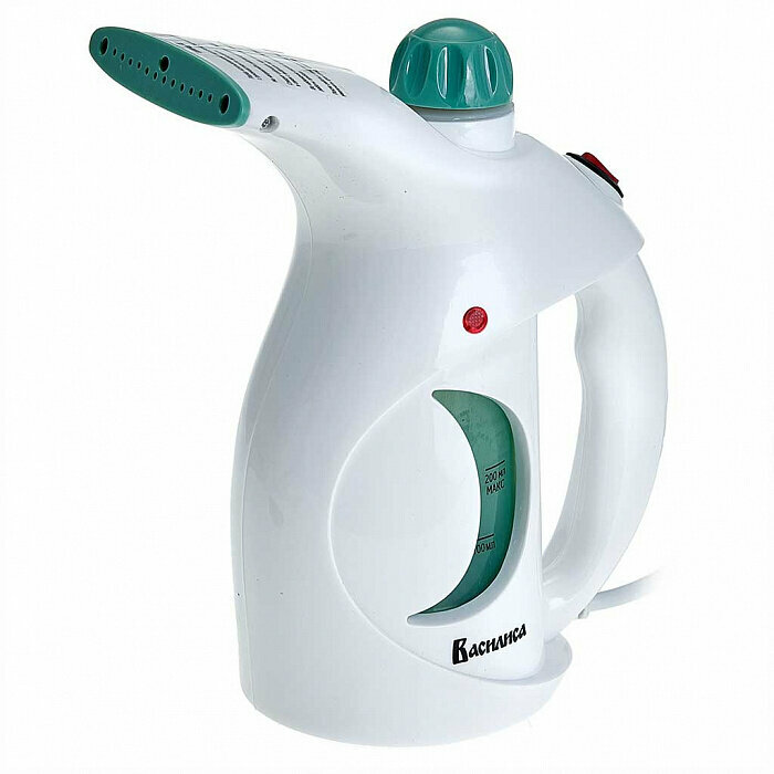 Отпариватель ручной Василиса ВА-2809 электрический, 200 мл, белый с зеленым