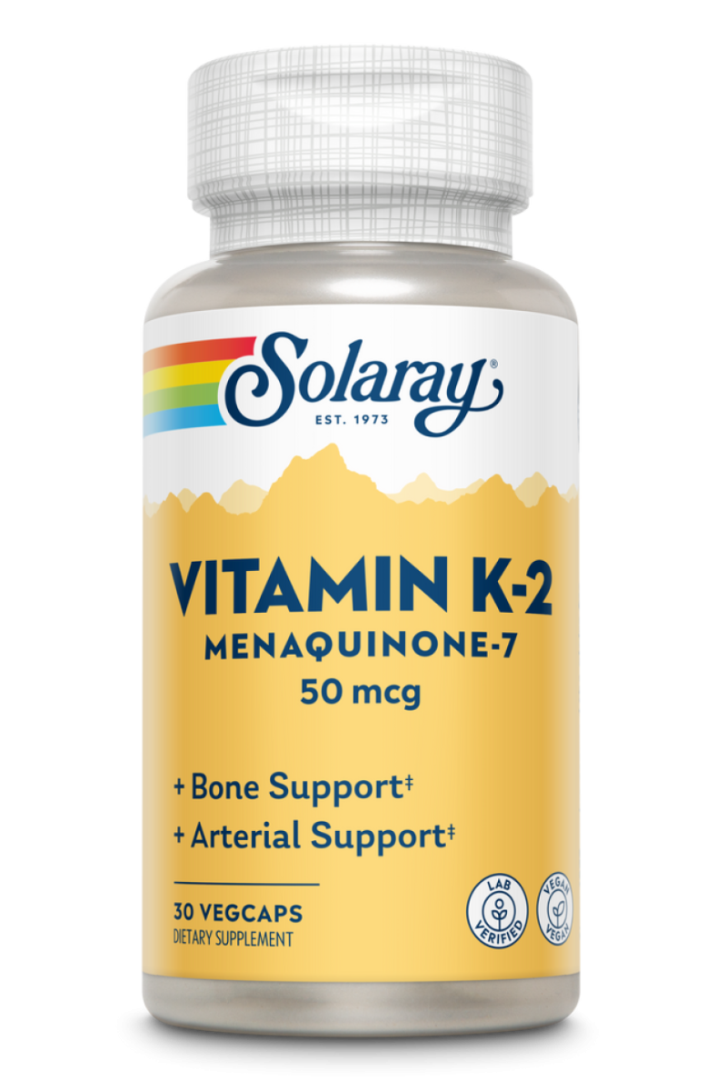 Solaray Vitamin K-2 50 mcg (Menaquinone-7) Витамин K-2 50 мкг (MK-7) 30 вег капсул (Solaray)