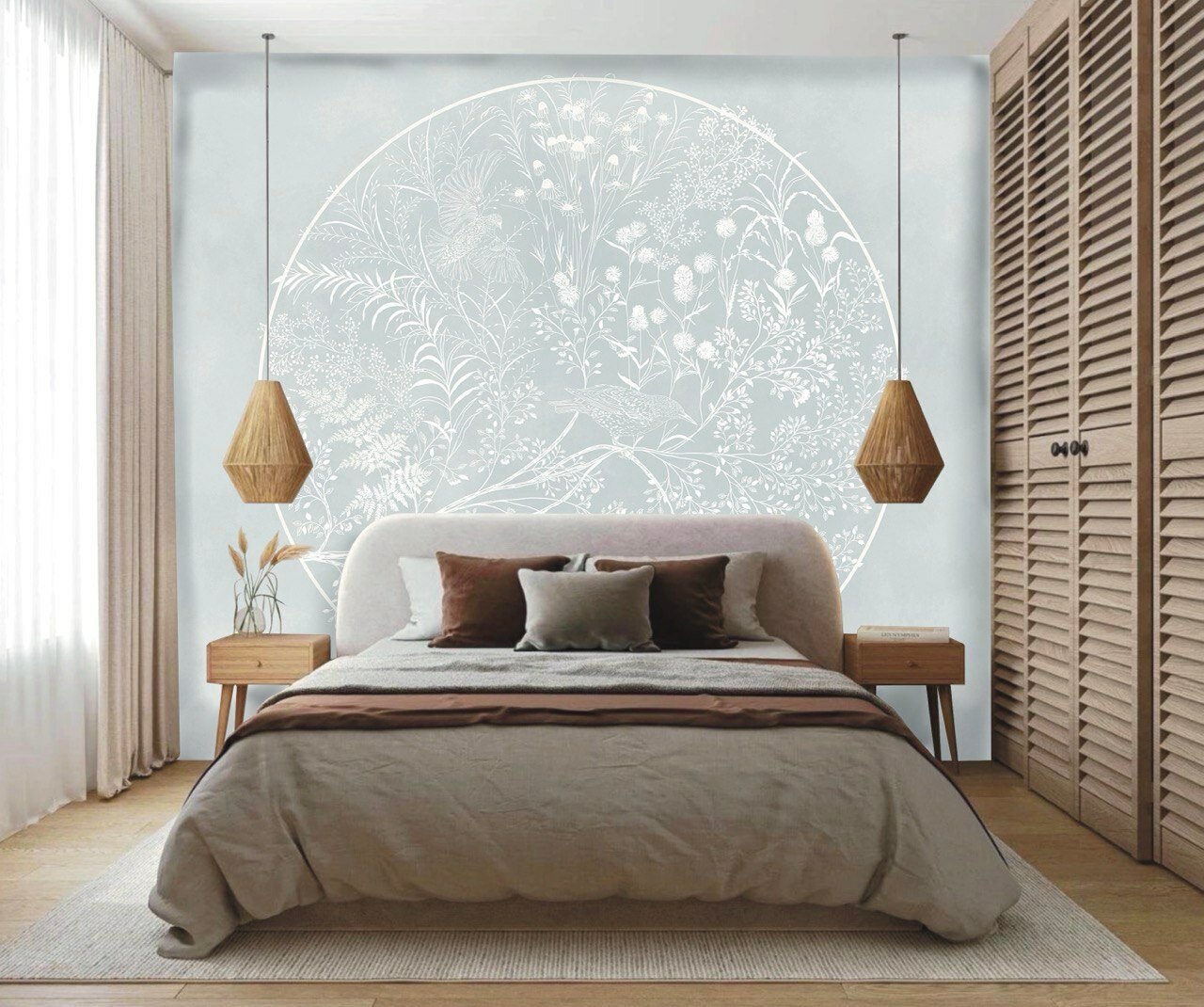 Фреска бесшовная "Бесконечность" светло-серый (ширина 2750мм х длина 3000мм)