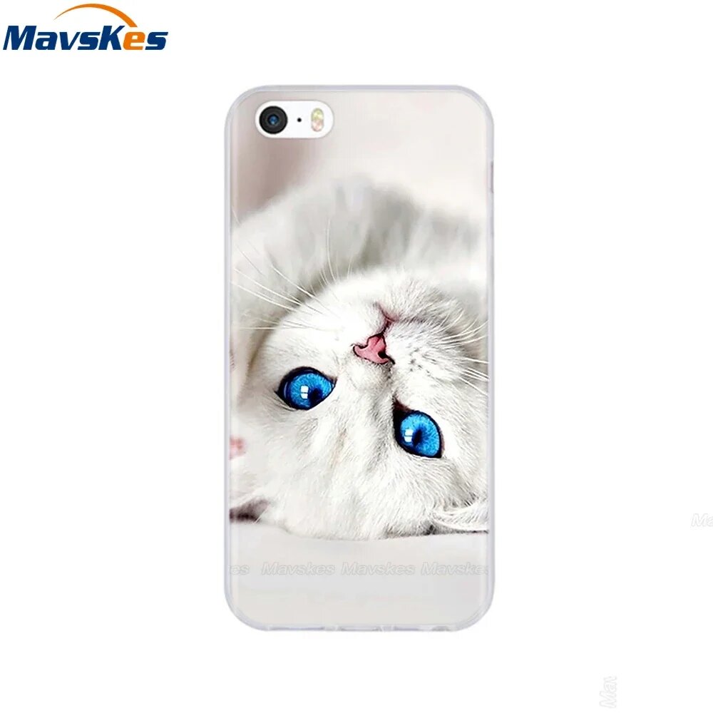 Чехол для iPhone 5/5s/SE, белый, силикон