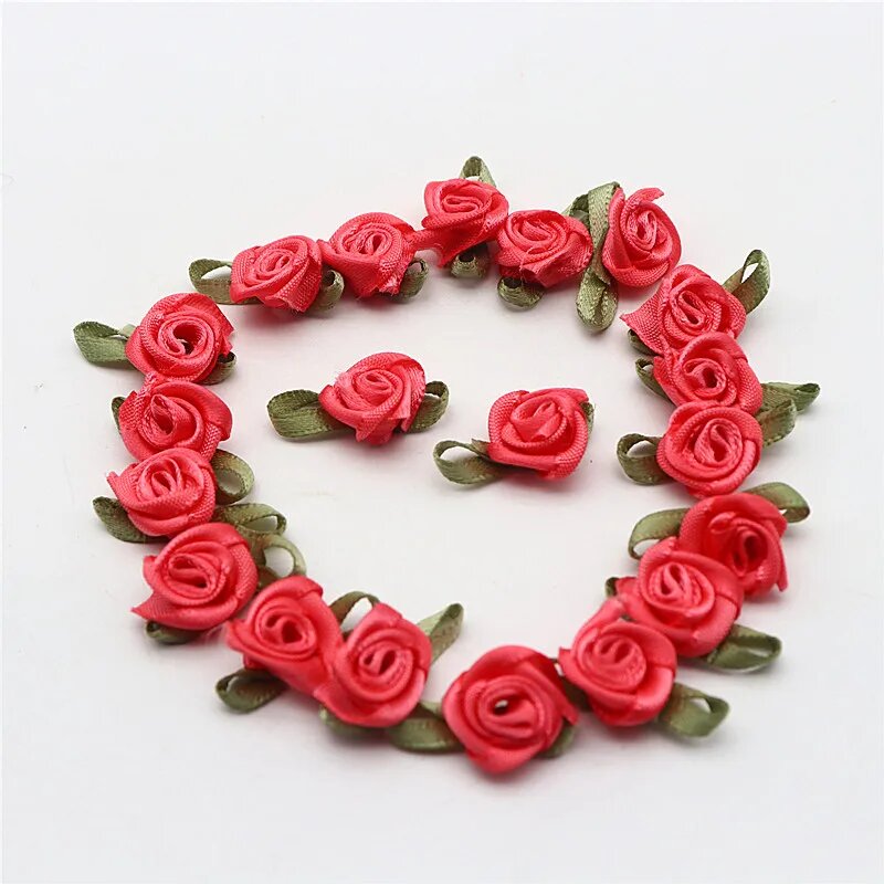 Декоративные цветы из полиэстера 30-60 шт Красный, watermelon red, 30pcs