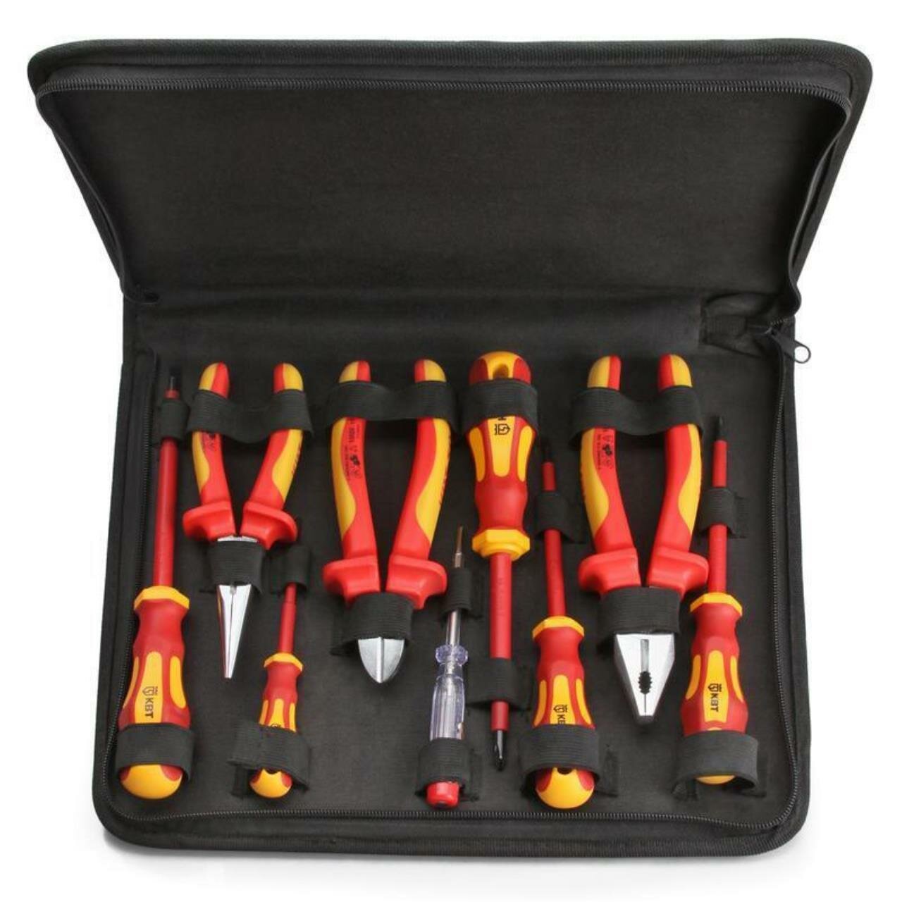 Набор инструмента НИИ-18 (КВТ) 73301 диэлектрический для работы под напряжением до 1000 В9 предметов