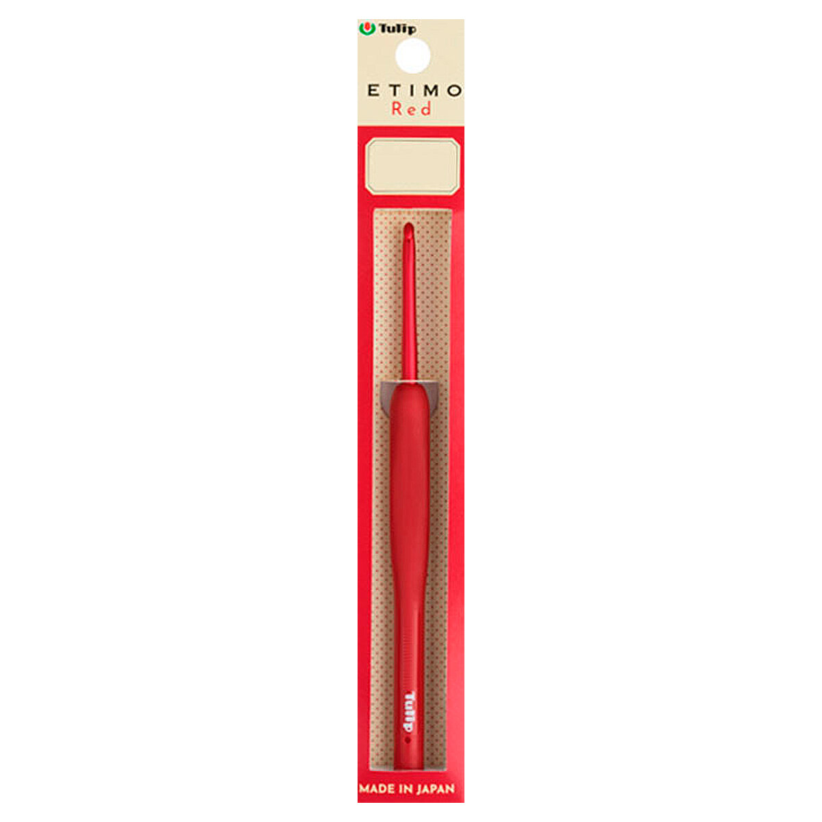 Крючок для вязания с ручкой ETIMO Red 4,5мм, алюминий/пластик, красный, Tulip, TED-075e
