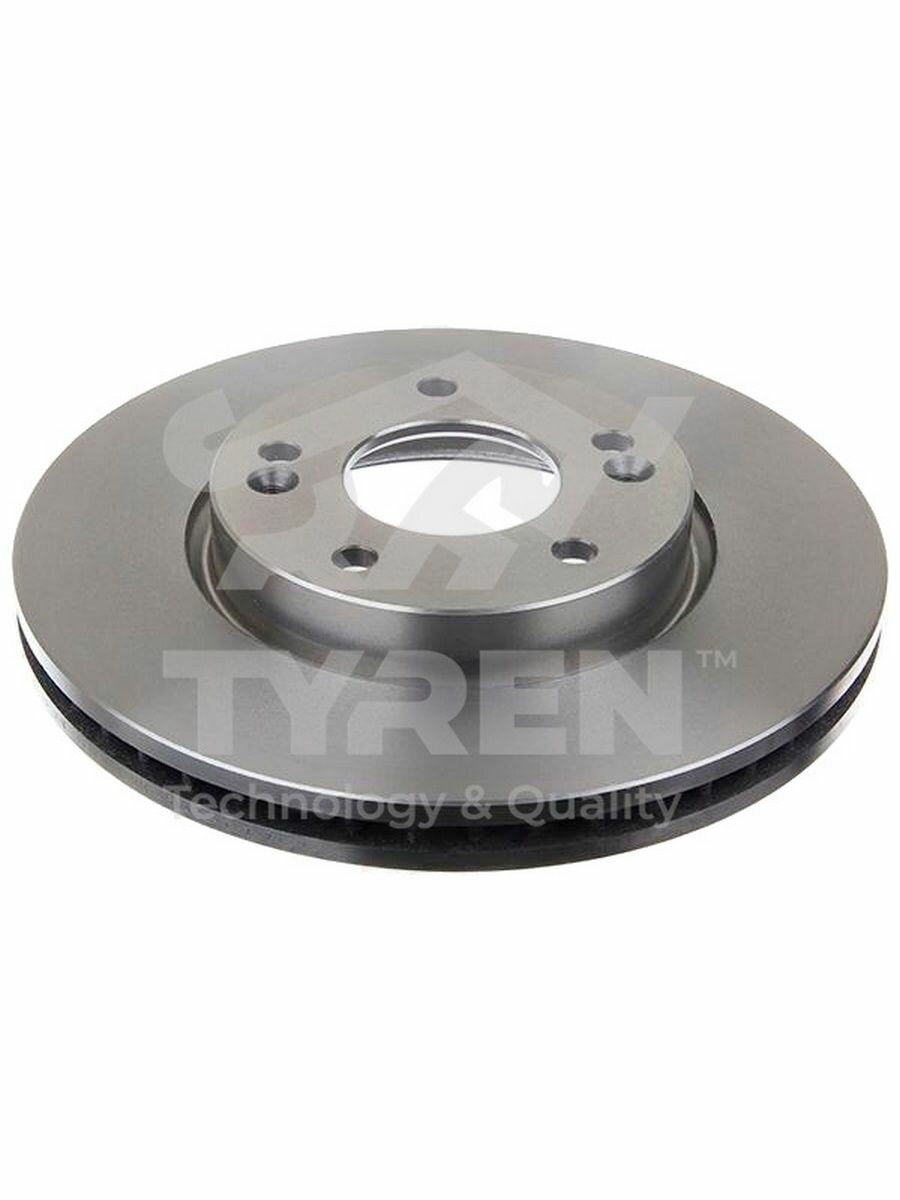 Диск тормозной передний вентилируемый Tyren TYR1016161 для а/м Hyundai ix20, i30, Kia Ceed, Soul, Pro Ceed