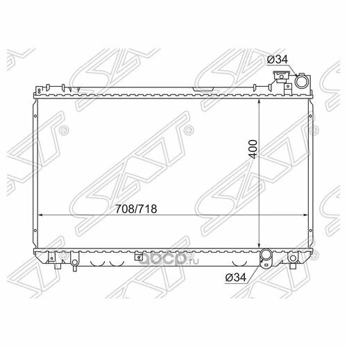 Радиатор TOYOTA MARK II/BLIT JZX110/PROGRESS 02-/VEROSSA/BREVIS 1JZ-FSE 00- На 1G-FE не иде Sat ty0005110