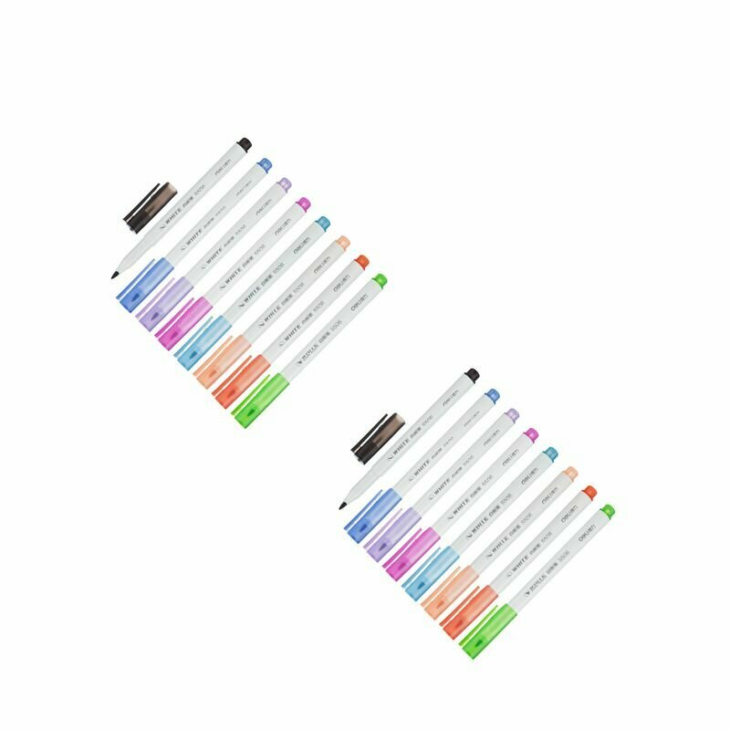 Deli Набор маркеров для белых досок Mate, 1 мм, 8 цветов, 2 уп.