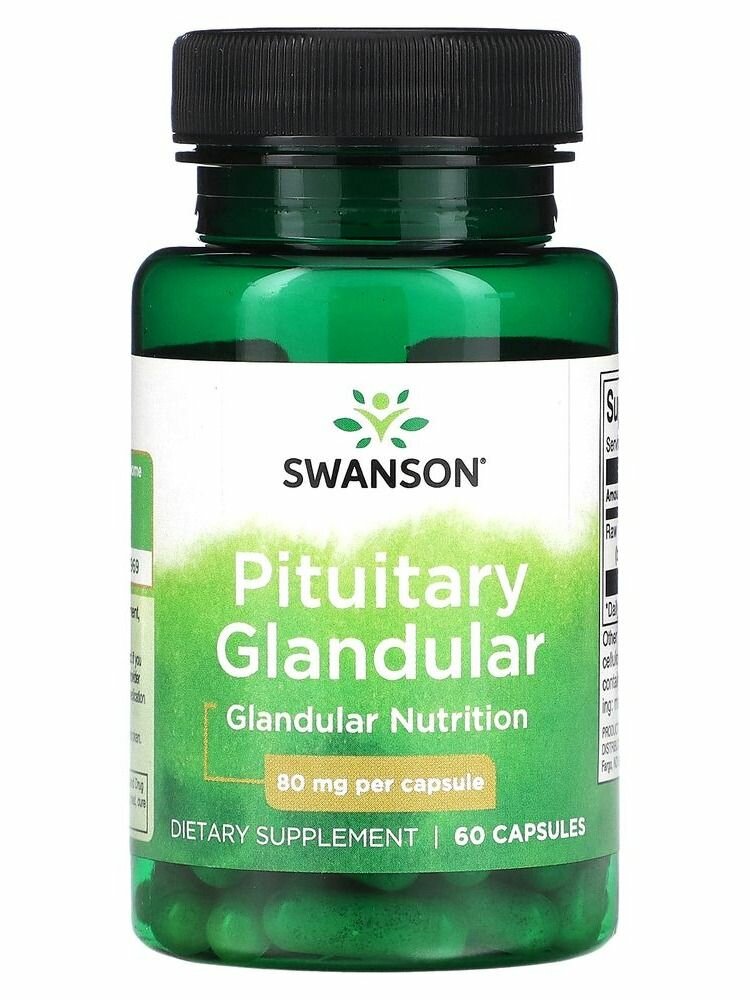 Гипофиз, железистое питание 80 мг, 60 капсул, Swanson