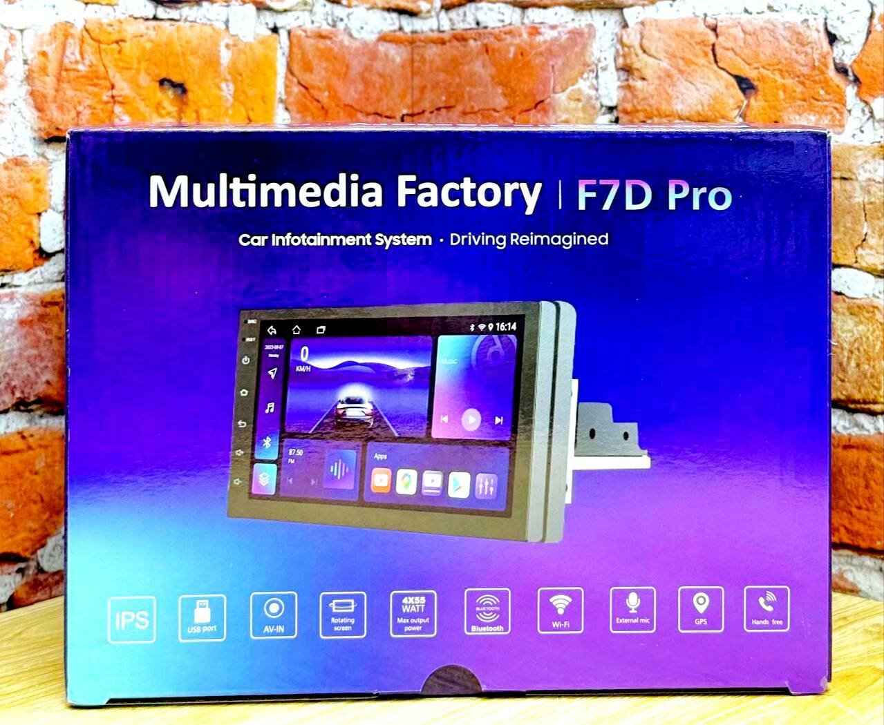 Магнитола Multimedia Factory F7D Pro, 4+64GB, для 1DIN, 7" набор проводов