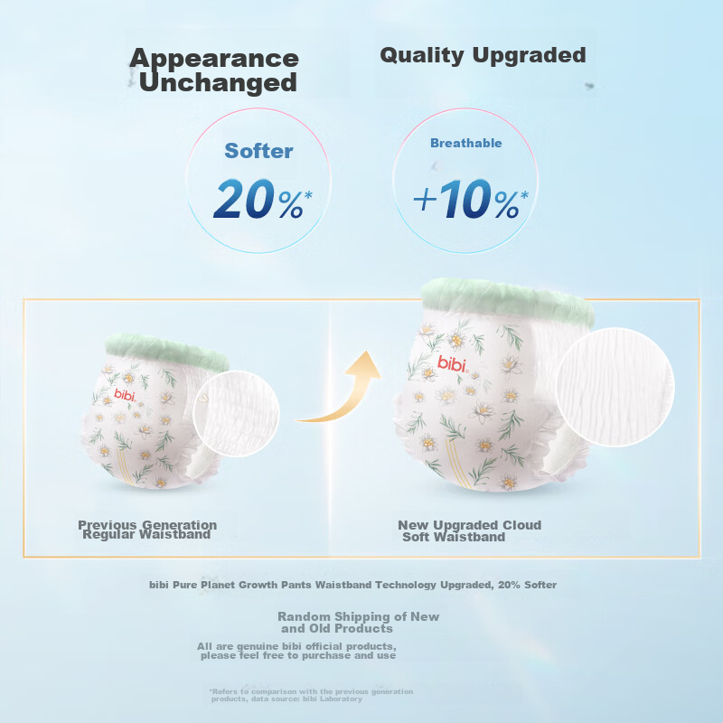 Bibi Pure Planet Baby Pull-Up Diapers XXL28 (15-18kg), Ultra-Soft, Dry, Breathable, Night Use, Sleep Aid, Growth Pants [Brand Direct Supply, Safe Quality]