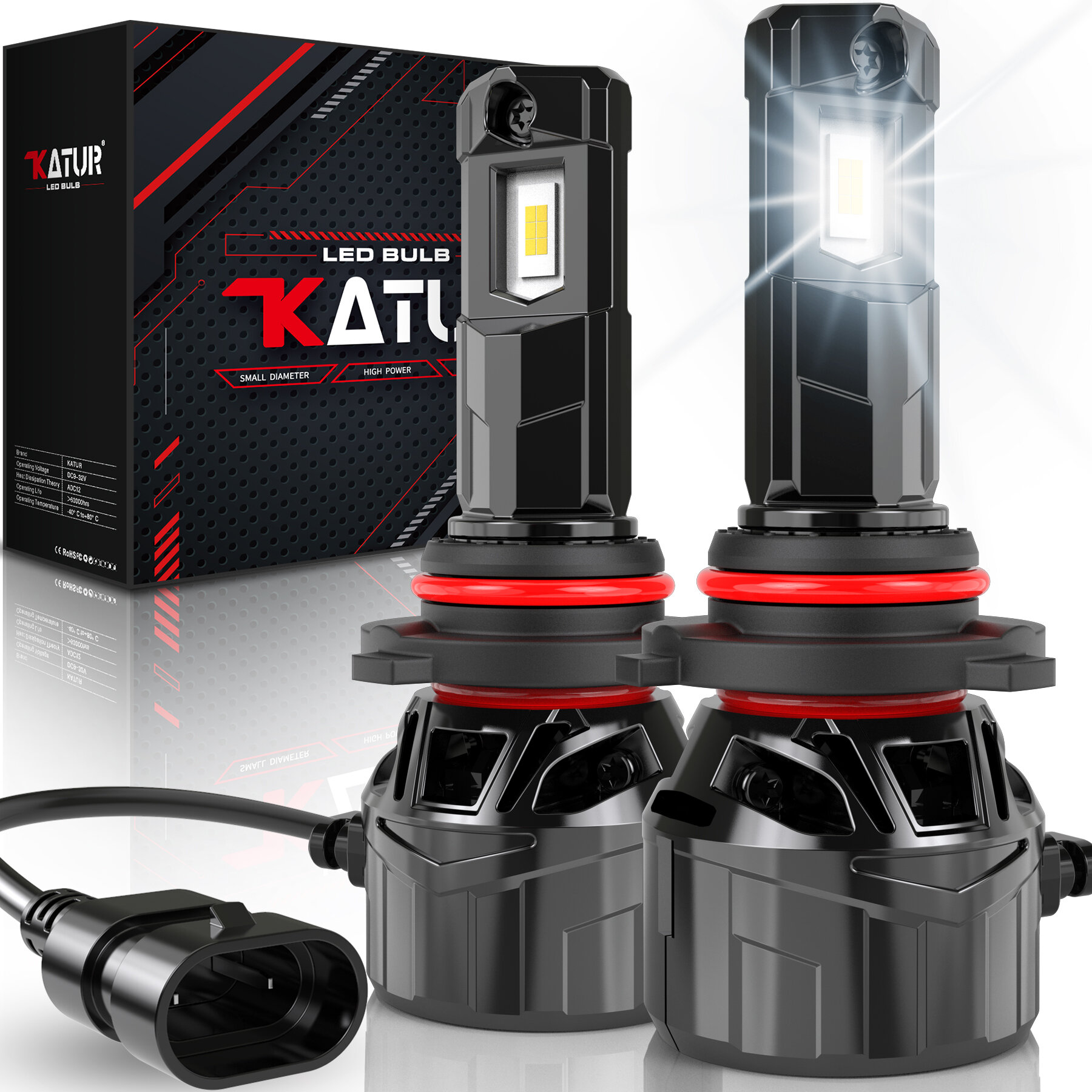 Светодиодные фары HB3 120W 30000LM 6000K ксеноновый белый Canbus 9005 HB3,2шт