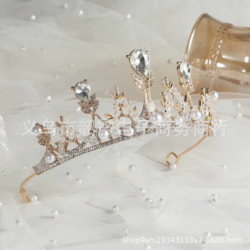 Корона принцессы, ручная работа, сплав, цвет золотистый