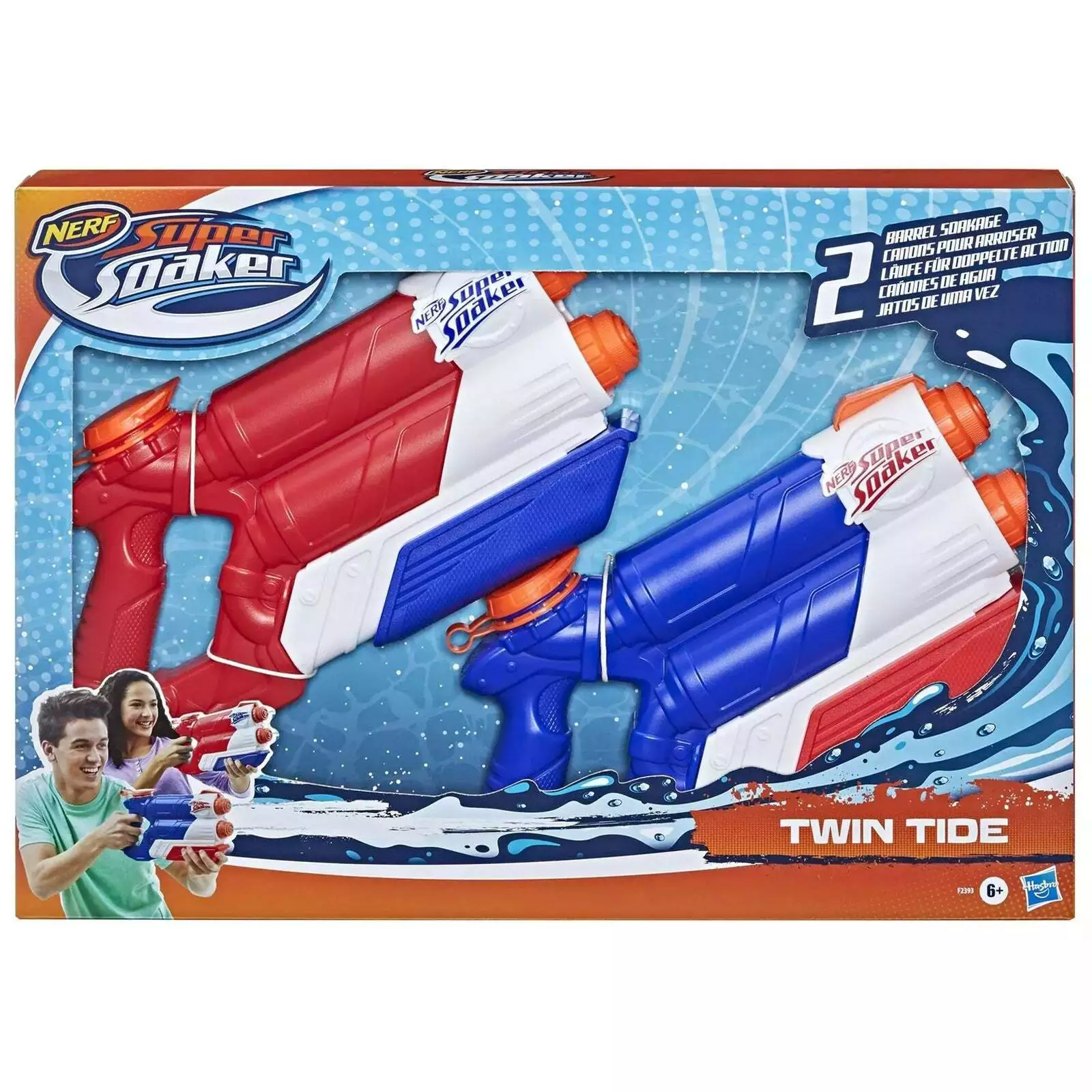 Набор из 2 водяных бластеров NERF SUPER SOAKER "Двойной удар" F2393