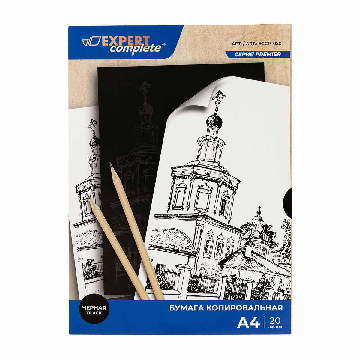 Expert Complete копировальная бумага ECCP-020-UM55 23 г/м2 A4 20 листов черная 04