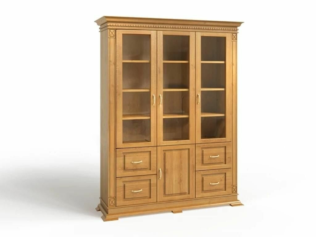 Шкаф Верди №541 из Массива сосны, 150х40х220 см, классический орех 2