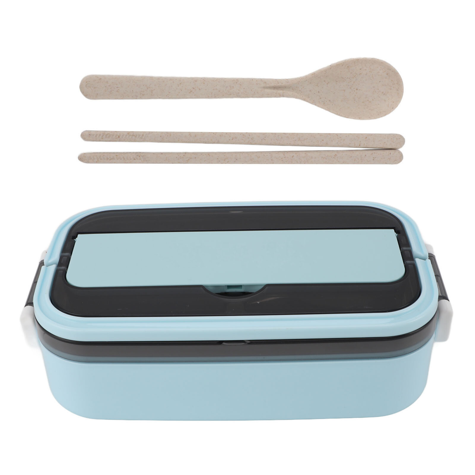 304 Бенто из нержавеющей стали Bento Box для взрослых ланч -коробки однослойная микроволновая печь Безопасная портативная сплита Bento Box для студентов офисные работники небо голубой