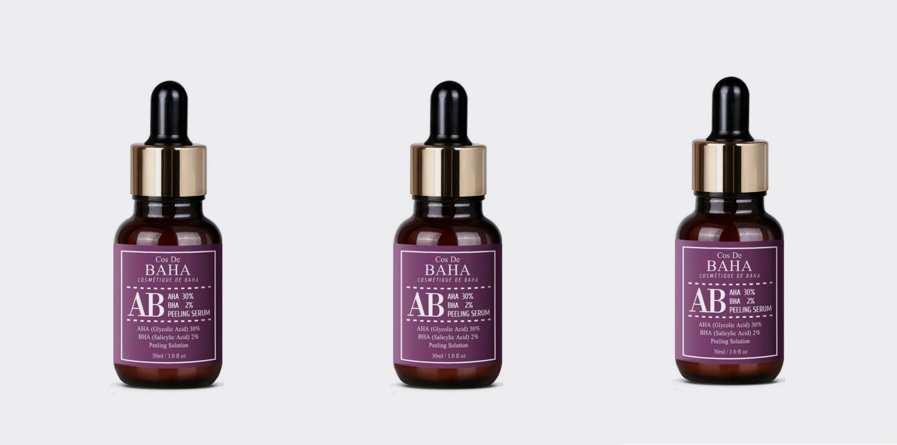 Сыворотка Cos de bana для лица AHA/BHA AB Serum (AB), отшелушивающая, 30 мл, 3 шт