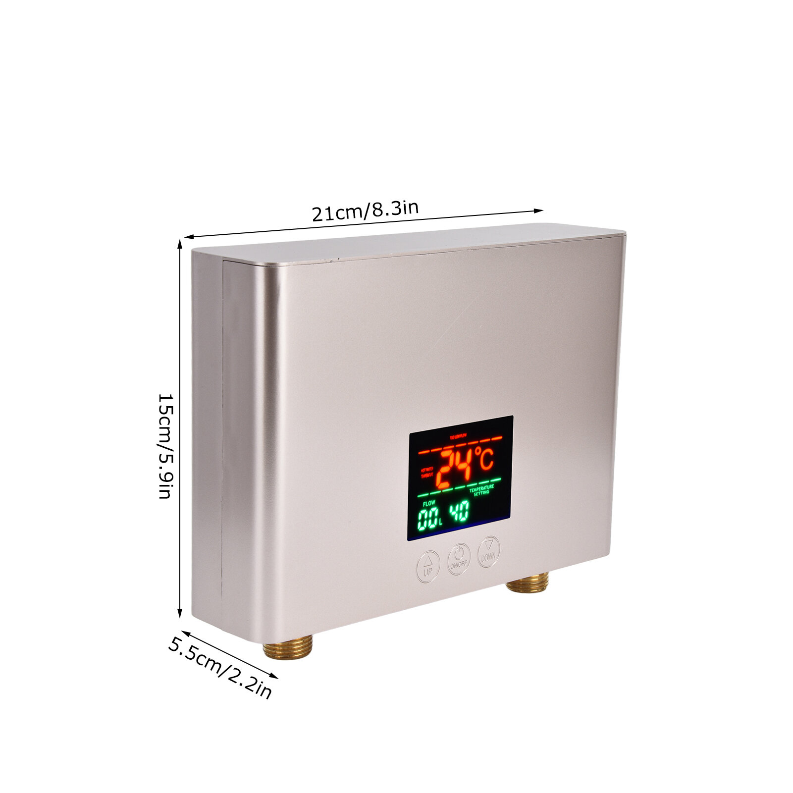 IPX4 3000 Вт безрезервуарный проточный водонагреватель с сенсорной панелью дистанционного управления для кухни, ванной комнаты, вилка стандарта США, 110 В, золото