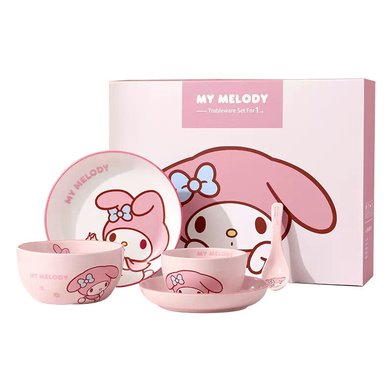MINISO керамическая посуда Hello Kitty для детей , Розовый