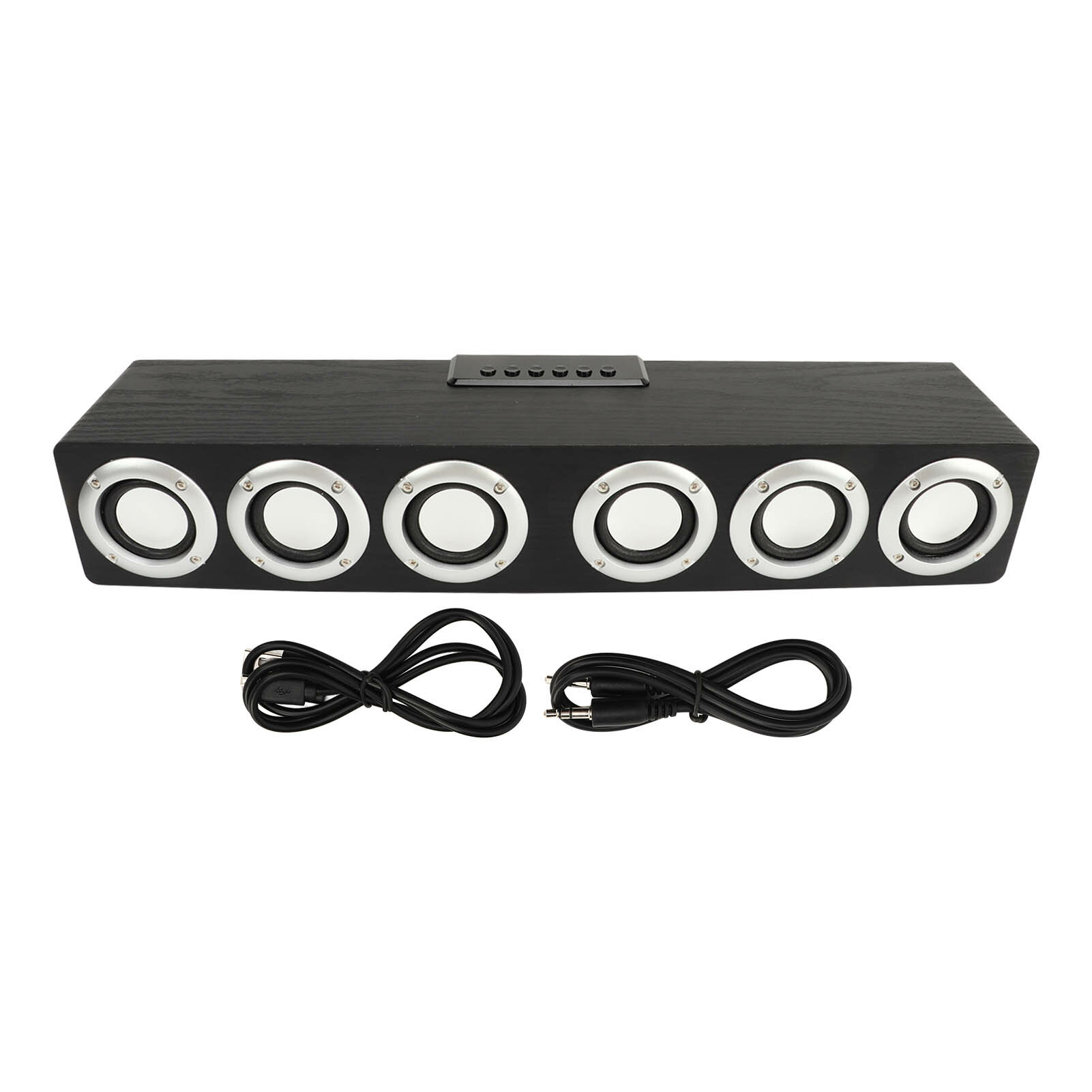 Компьютерный динамик, домашний многофункциональный U-диск, мощный сабвуфер, FM-динамик, портативный Bluetooth-динамик, текстура черного дерева