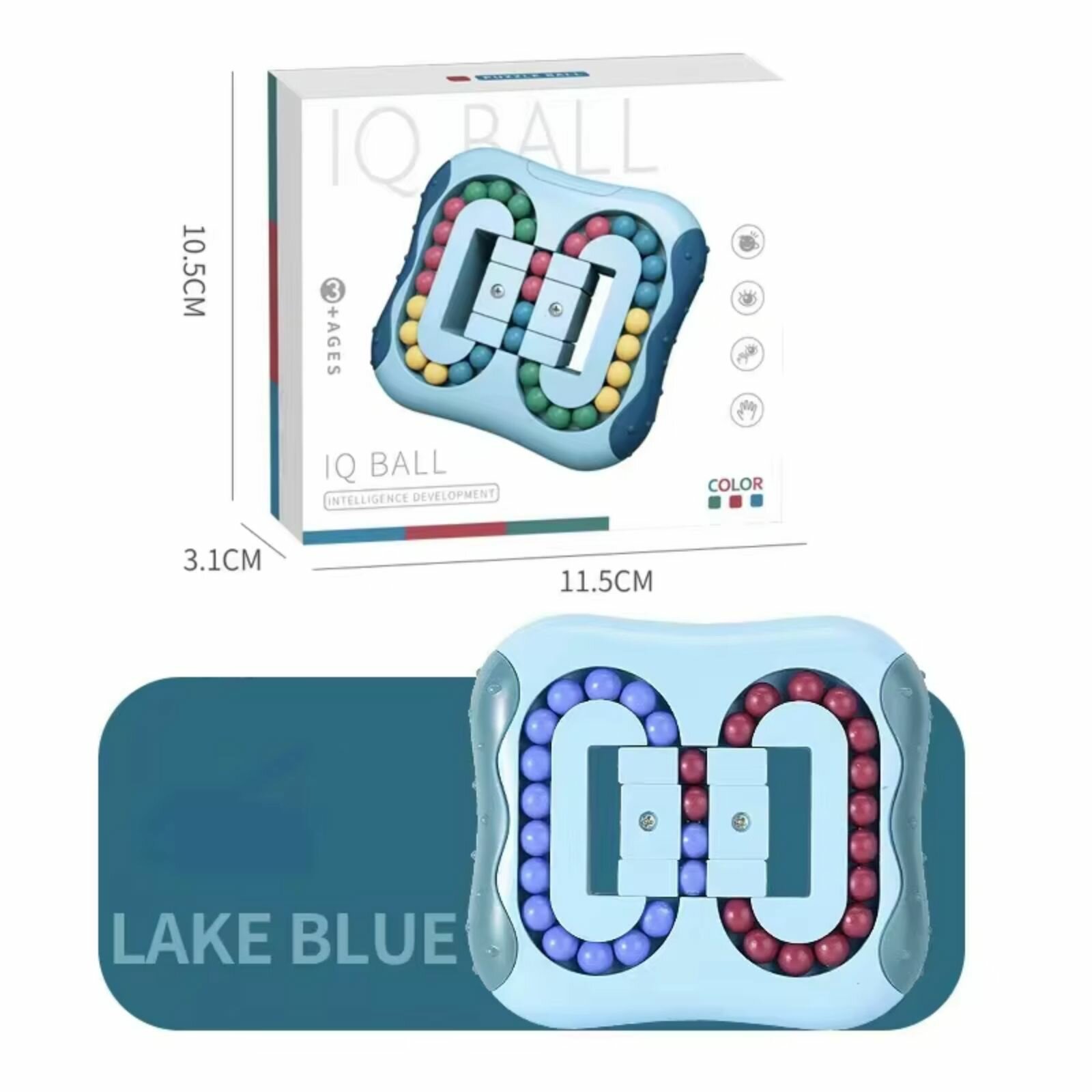 Волшебный дисковый кубик с бобами 633-117R, синяя коробка