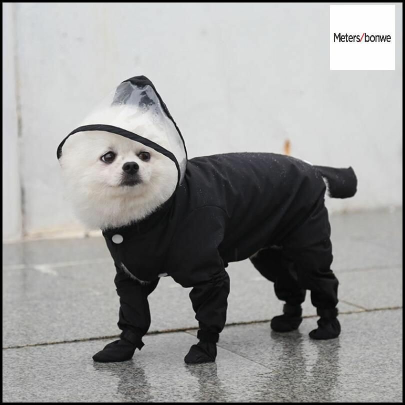 Дождевик для собак s-xxl Полностью закрытый Одежда для домашних животных с капюшоном