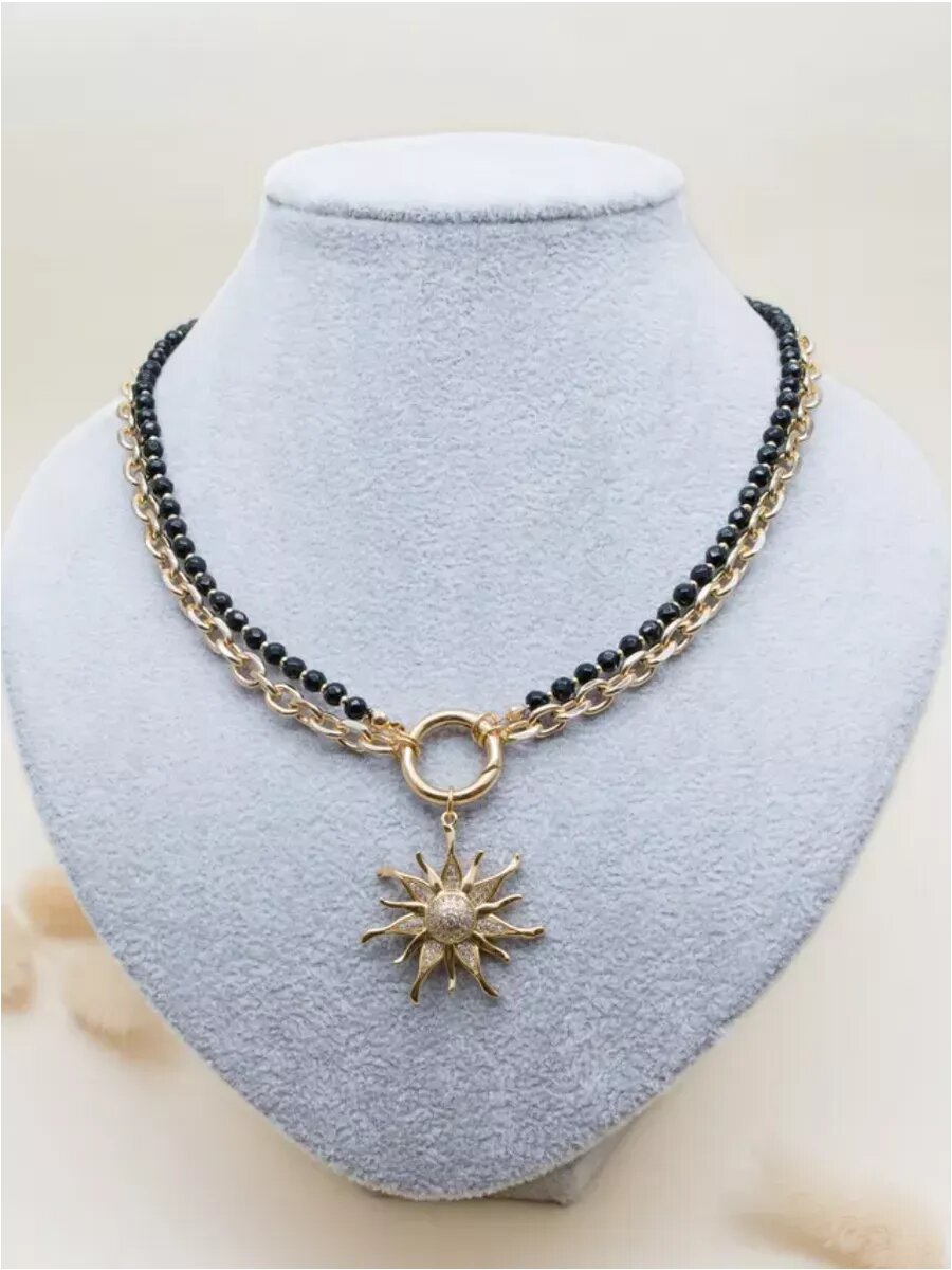 Колье, агат, перламутр