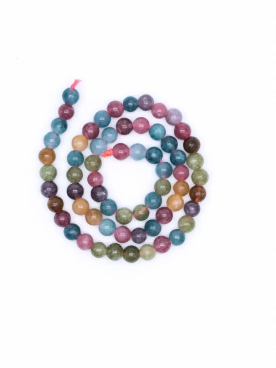 0948 Натуральные бусины хит яркие разноцветные 8 мм 1 нить