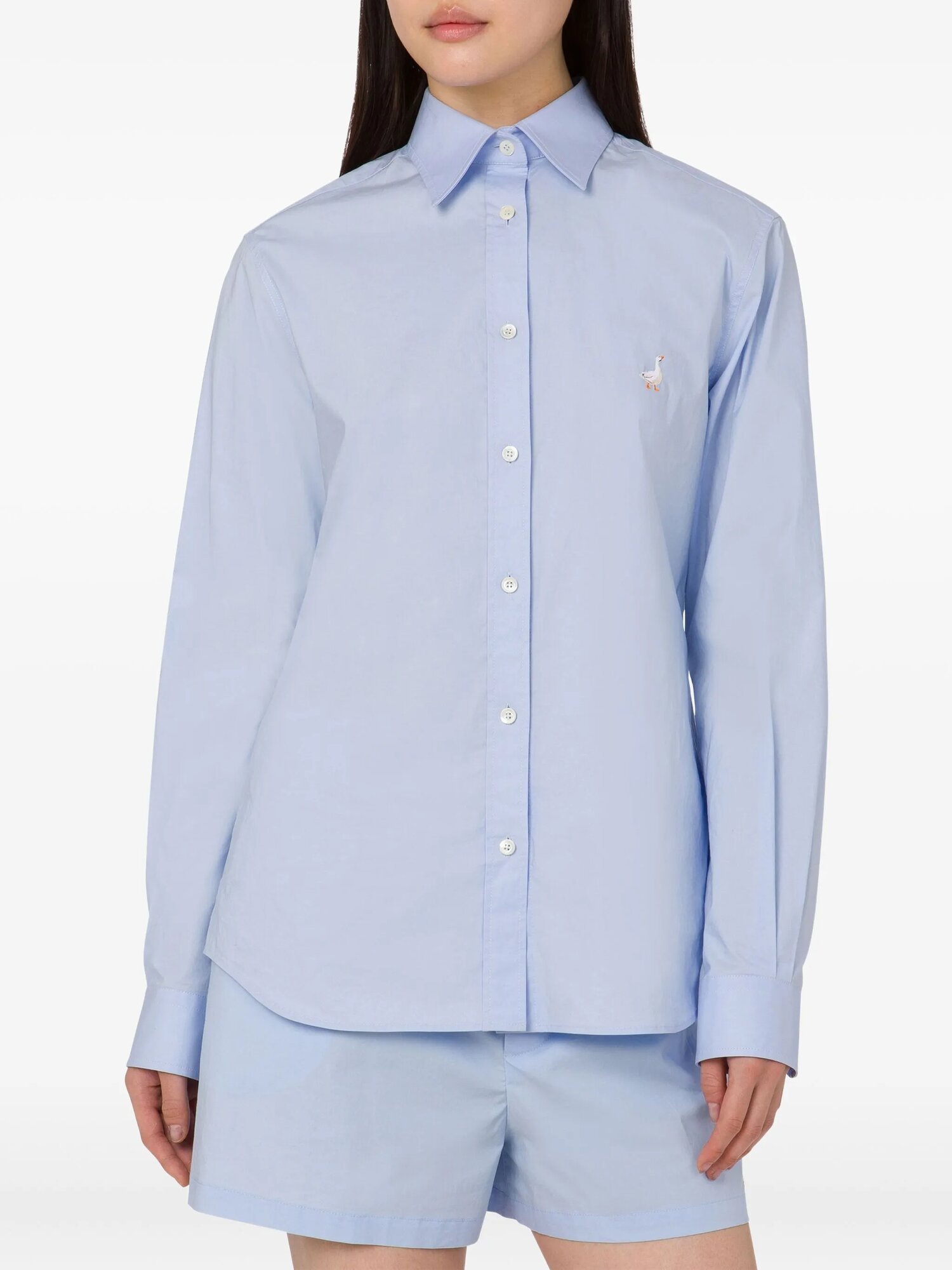 Рубашка MOSCHINO Goose, размер 46, blue — фото 1