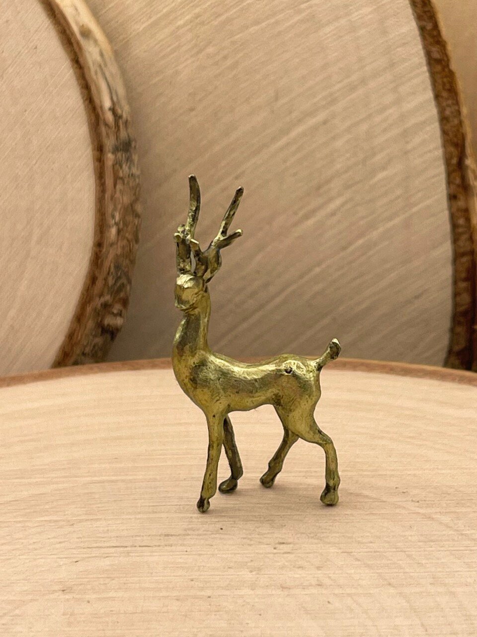 Бронзовая декоративная статуэтка Северный Олень, ручная работа