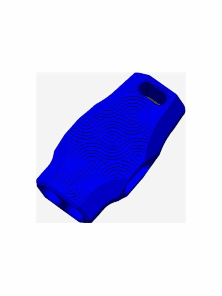 Свисток двухтрубный спортивный / спасательный / тренировочный синий