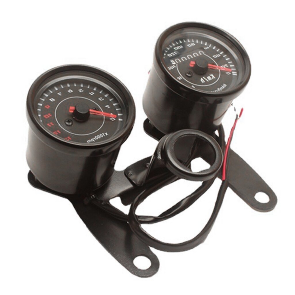 Универсальный датчик Тахометра мотоцикла 2 в 1 Для 2-4 Цилиндровых моделей со светодиодной подсветкой И простой установкой