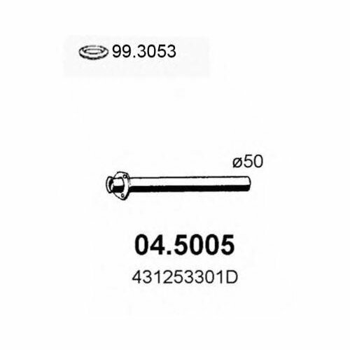 Труба выхлопного газа, ASSO 04.5005 (1 шт.)