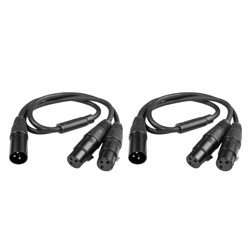 ALLOYSEED 3-контактный разветвитель XLR папа на 2 XLR мама 50 см 2Pcs