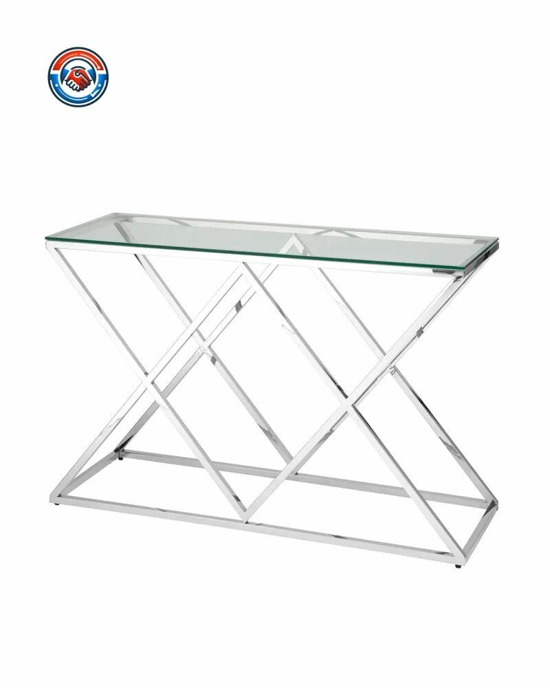 Стеклянная консоль для прихожей, гостиной или спальни, устойчивая к влаге и царапинам, современный дизайн, универсальный столик под зеркало, декор или технику