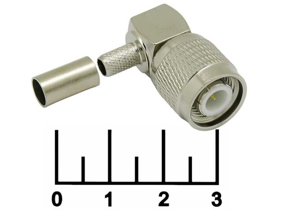 Разъем TNC штекер обжимной RG-58 (TNC-C58PW) (угол)